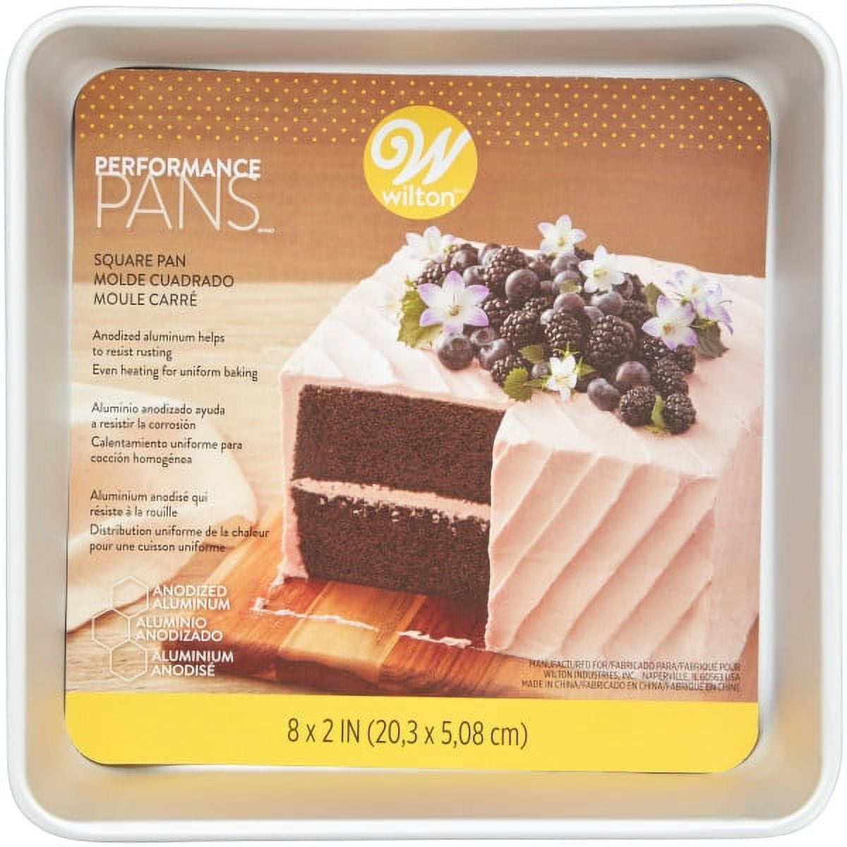 Wilton Performance Pans Aluminum Square Cake and Brownie Pan 8 Inch ...