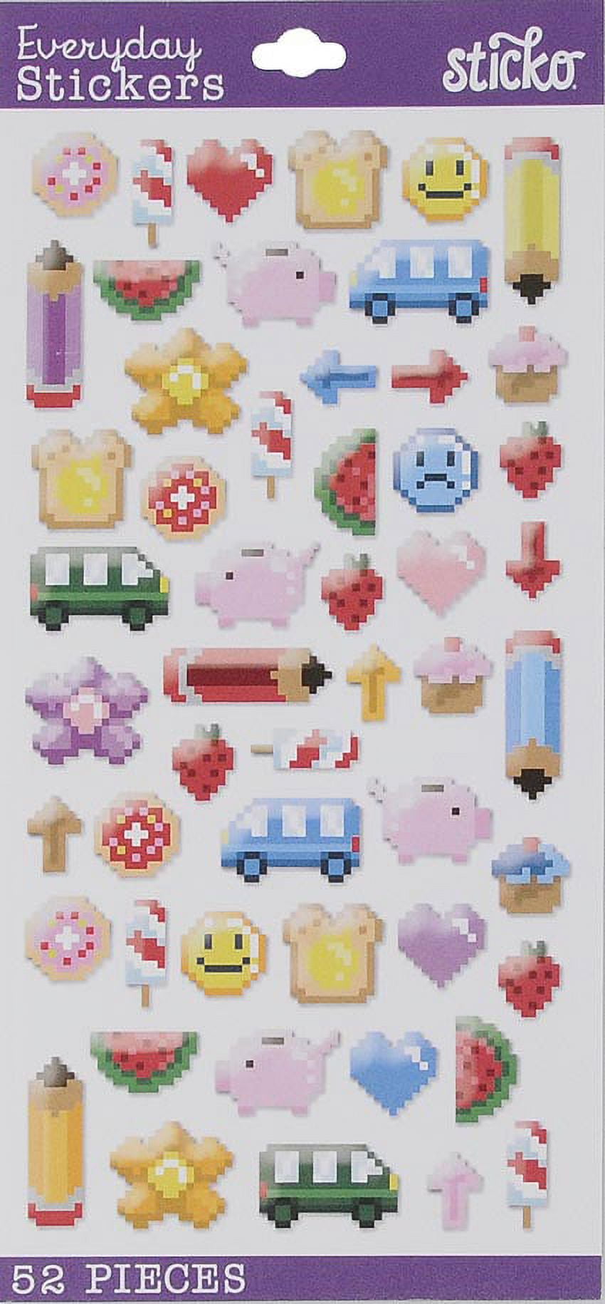 Wilton Puffy Pixel Art Sticker, 52 Piece - Walmart.com