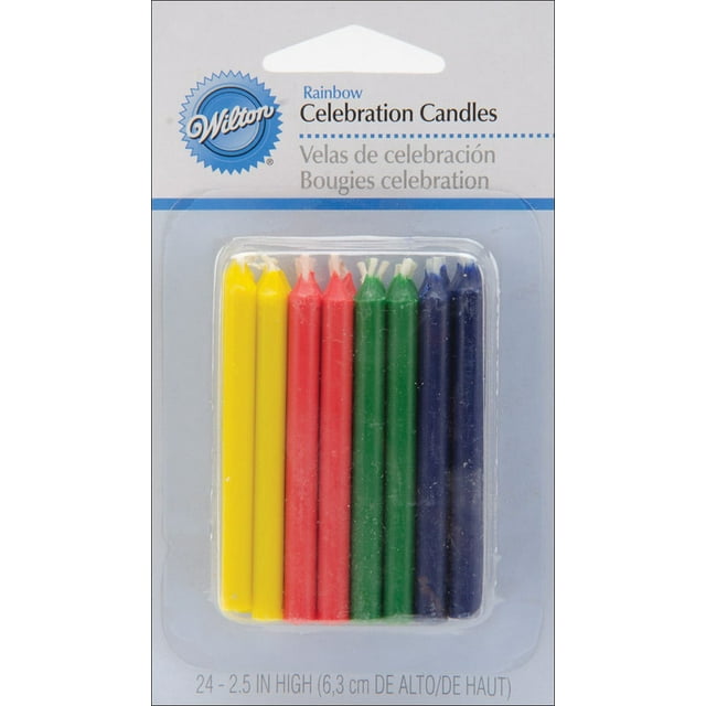 Wilton Rainbow Colors Candles, Round, 24 ct. - Walmart.com