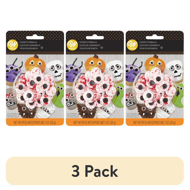(3 pack) Wilton Red Vein Candy Eyeballs, Edible Candies for Icing ...