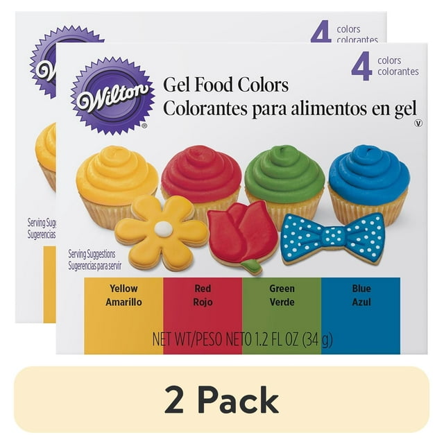 (2 pack) Wilton Gel Food Coloring Set for Baking & Decorating Red ...