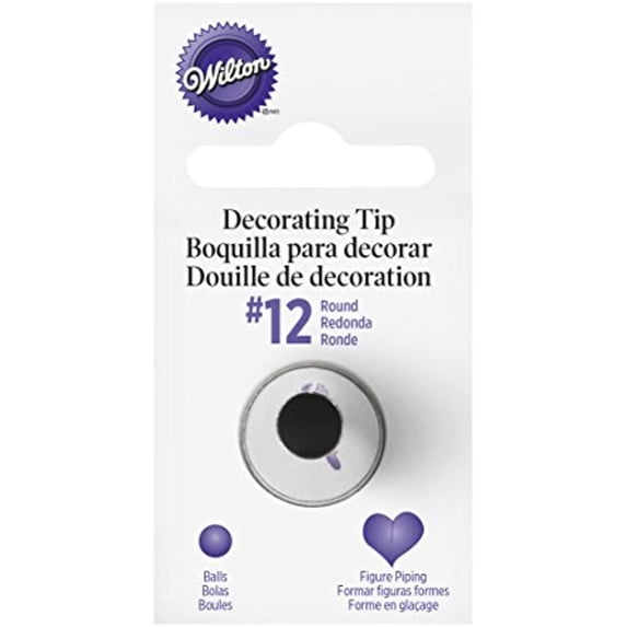 Wilton Round Decorating Piping Tip #12 - 1 Tip Stainless Steel ...