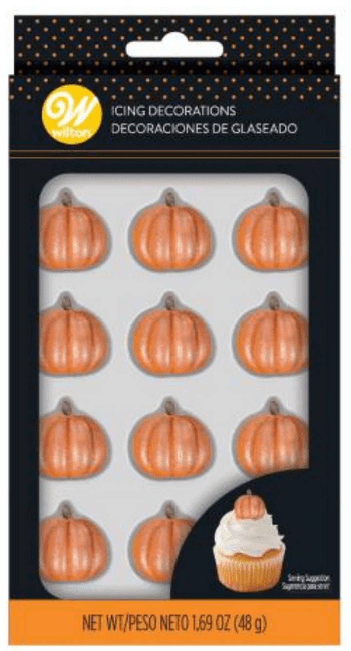 Wilton Royal Icing Decorations 12/Pkg-Pumpkin - Walmart.com