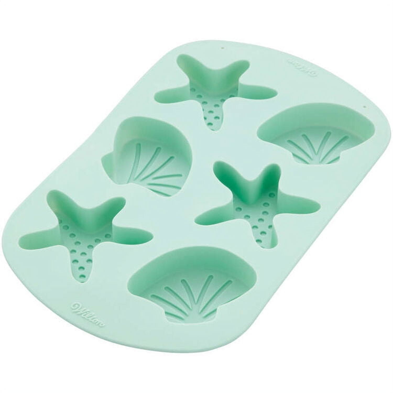 Wilton Ocean Sea Silicone 6-Cavity Baking Mold for Chocolate Cakes ...