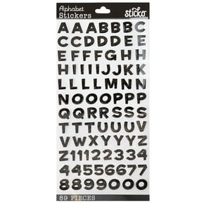 Alphabet Letter Stickers Black