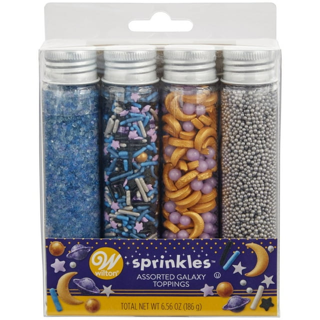 Wilton Galaxy, Planet and Star Sprinkles Set for Cake, Cupcake Toppings ...