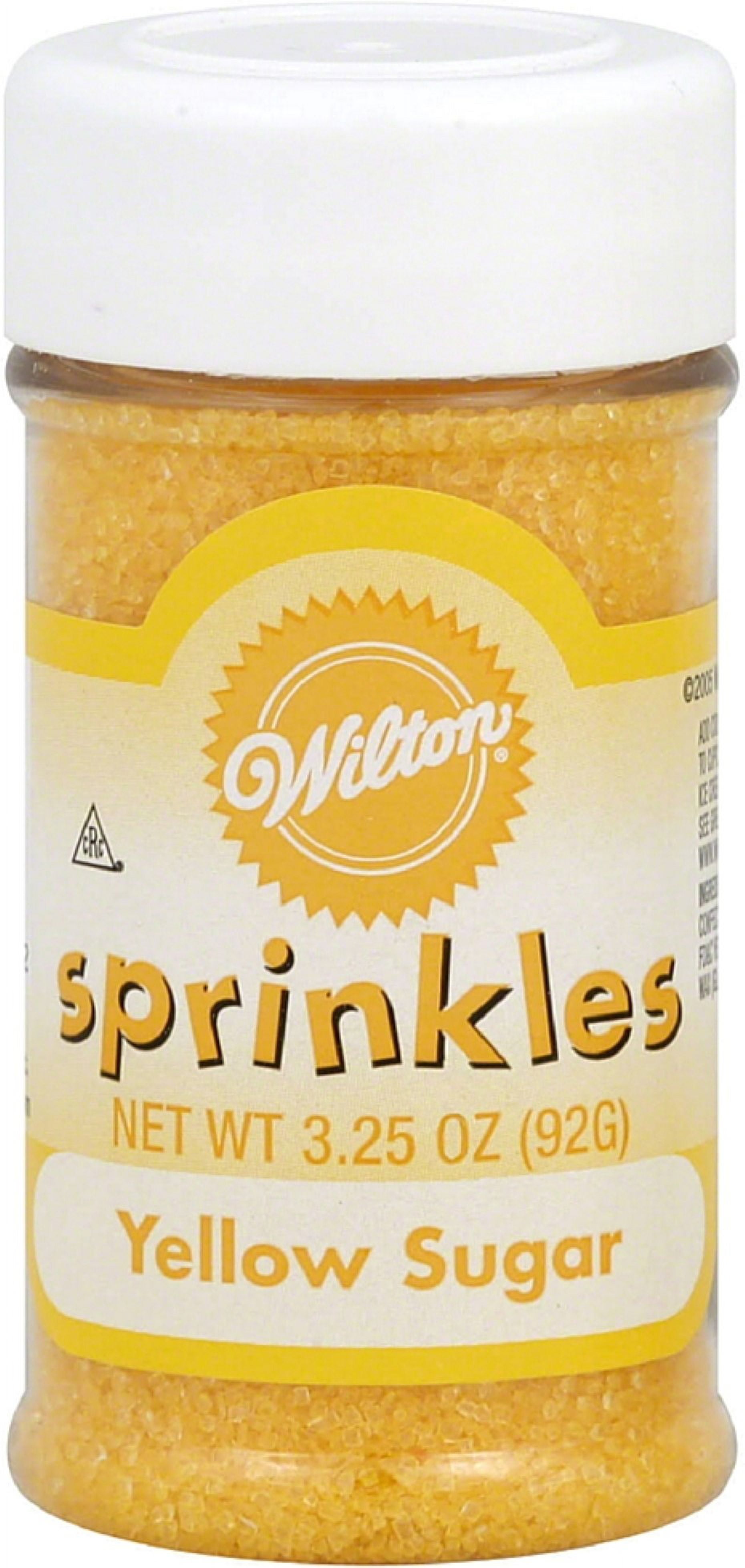 Wilton Cake Decorating Yellow Sugar Sprinkles, Colored Cookie Toppings ...