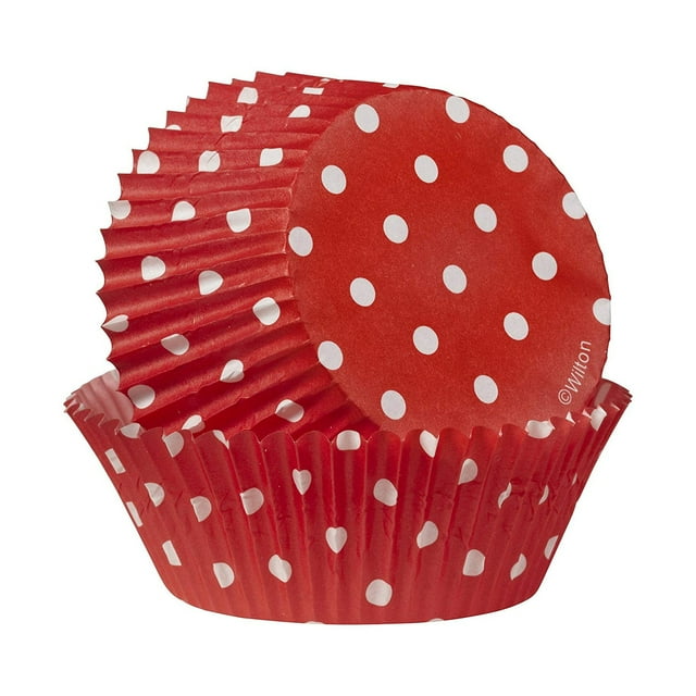 Wilton Standard Baking Cup Liner, Red Dots 75 ct. - Walmart.com