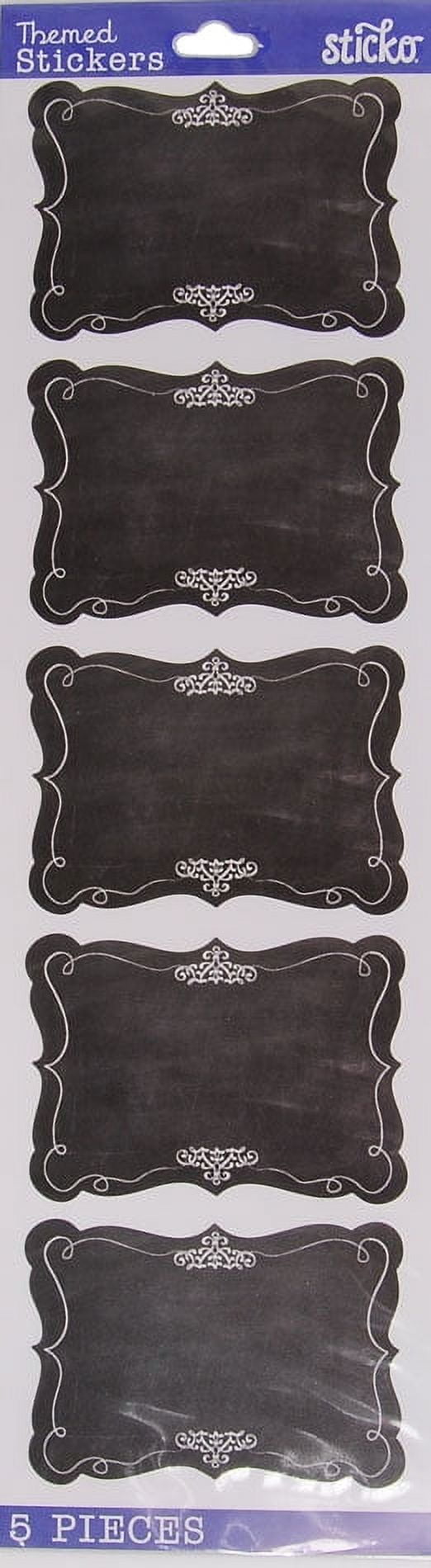 Wilton Sticko Black Chalk Scroll Frames Vinyl Stickers, 5 Piece ...