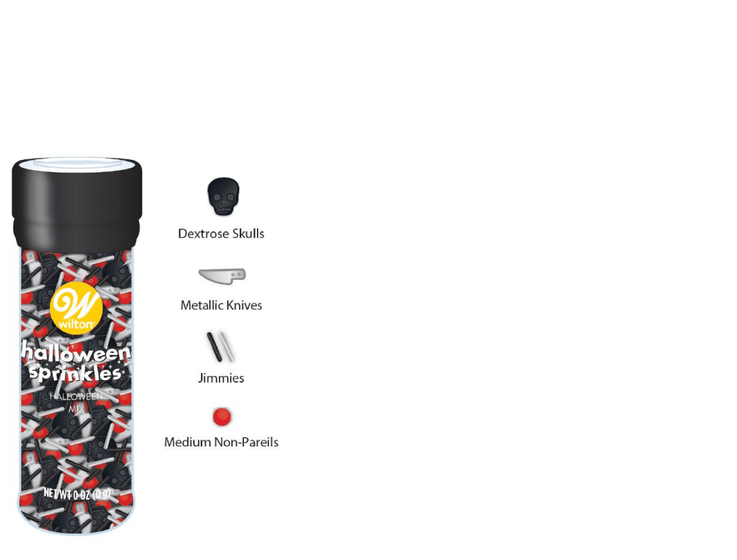 Wilton Tall Bottle Sprinkles Mix 4.3oz-Halloween Gore - Walmart.com