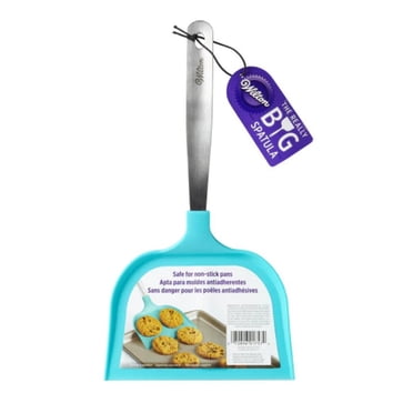 Wilton Extra Wide Plastic Spatula with Stainless Steel Handle, Safe for ...