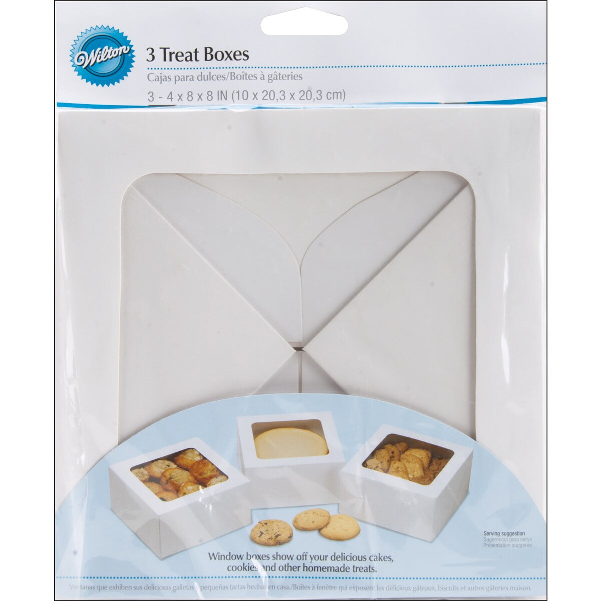 Wilton Treat Boxes 8inX8inX4in 3/PkgWhite - Walmart.com