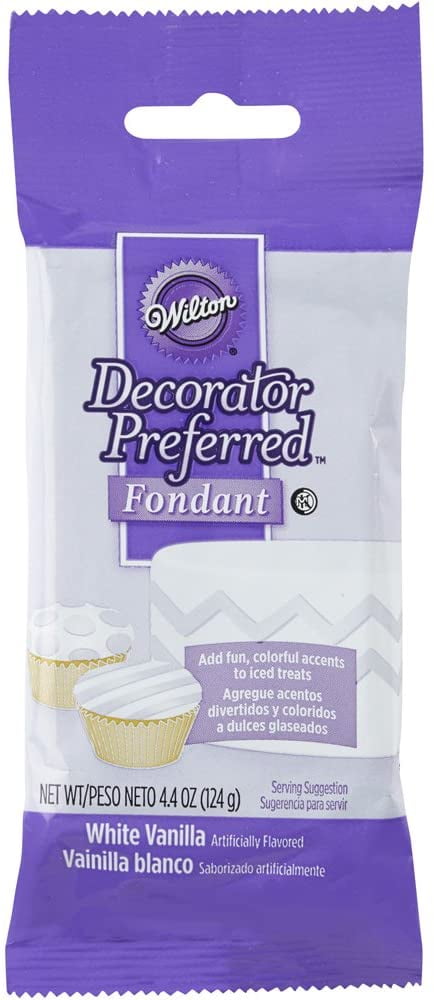 Wilton Decorator Preferred White Fondant Pack 4.4 oz for Cake and ...
