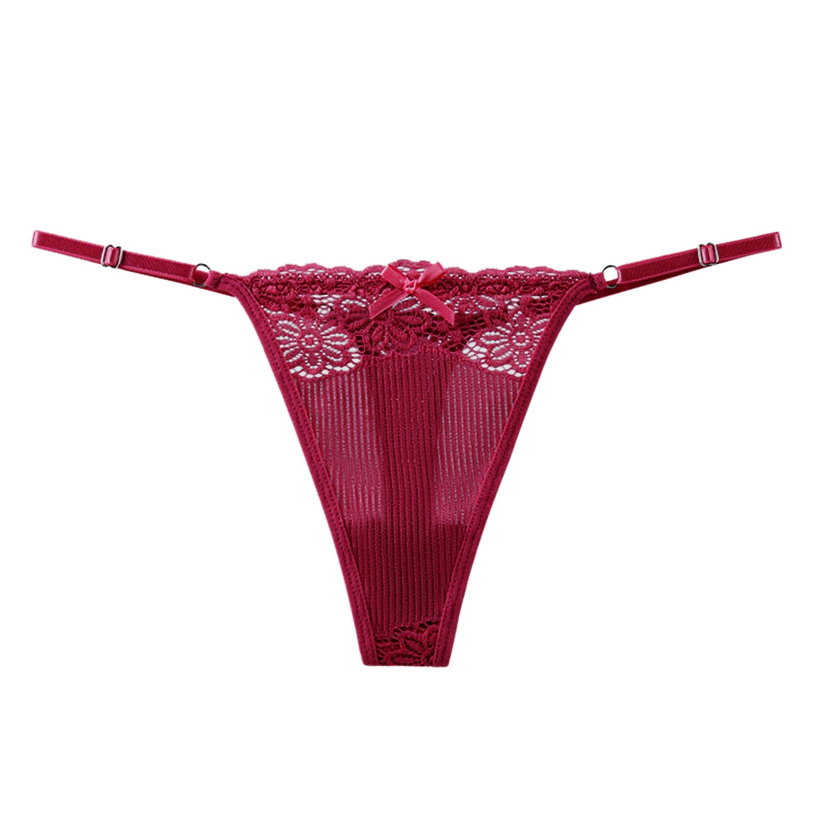Wilucolt Women T Back Seamless Panties Thong Sexy Lace Ultra Thin