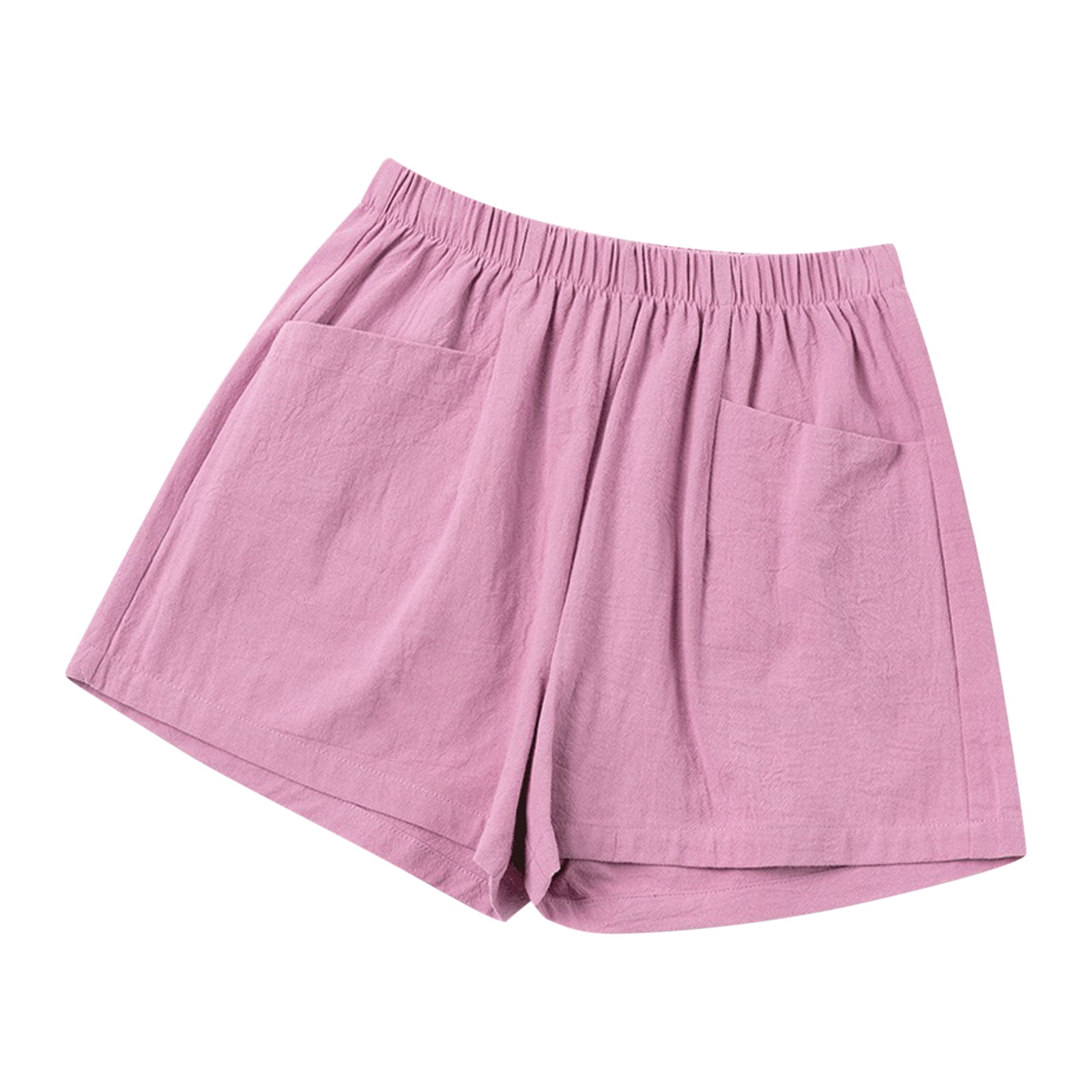 Wilucolt Womens Shorts Cotton And Linen Shorts Womens Casual Large Size Shorts Versatile Loose