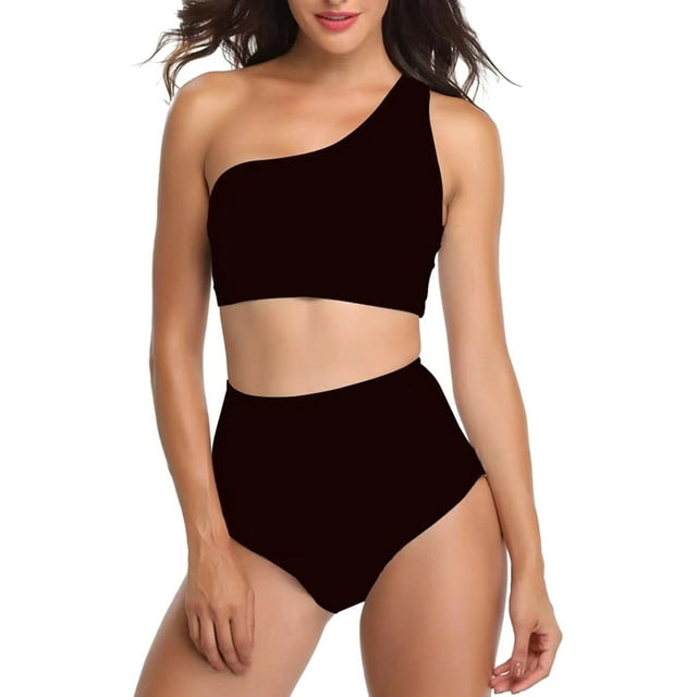 Wilucolt Womens Swimsuits Tankini Sets Split Swimwear Solid One