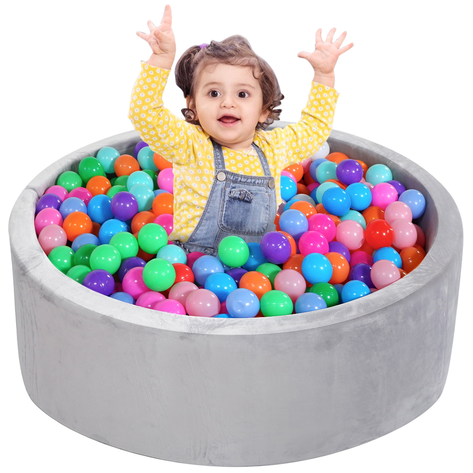 Wilwolfer Soft Foam Ball Pit for Infants & Toddlers, Indoor & Outdoor ...