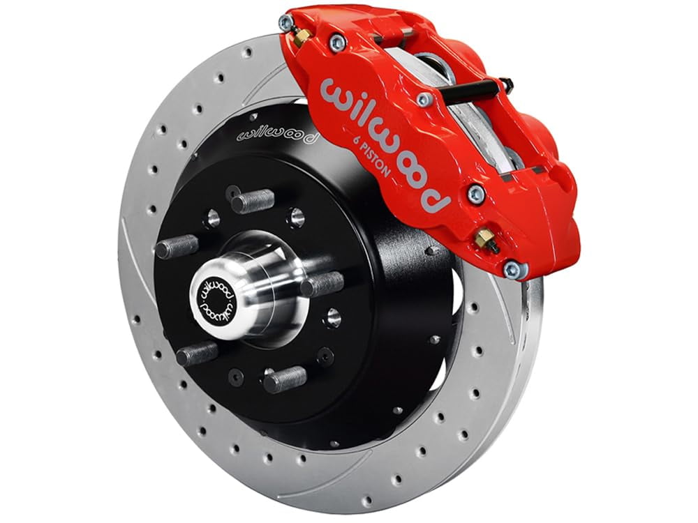 Wilwood 140-10220-R SL6R Front 13" Big Brake Kit With Hubs Red Calipers ...