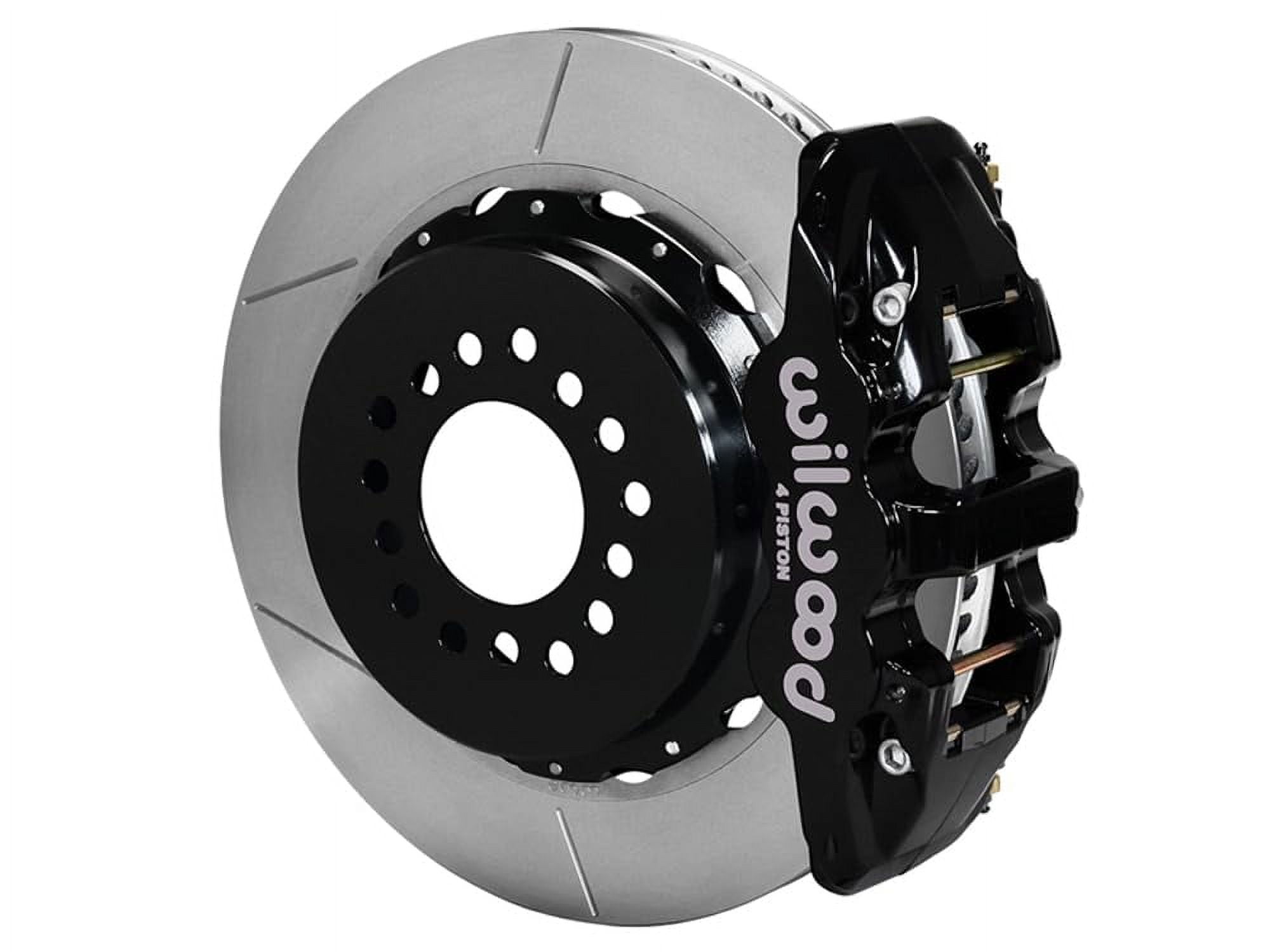 Wilwood 140-10947 AERO4 Rear 14" Big Brake Kit With Black Calipers ...