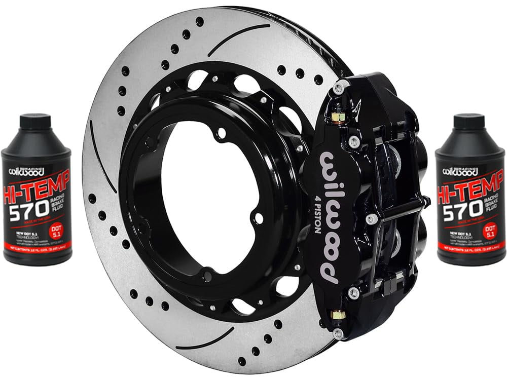 Wilwood 140-12436-D FNSL4R Rear P-Brake Big Brake Kit, 14", Drilled ...