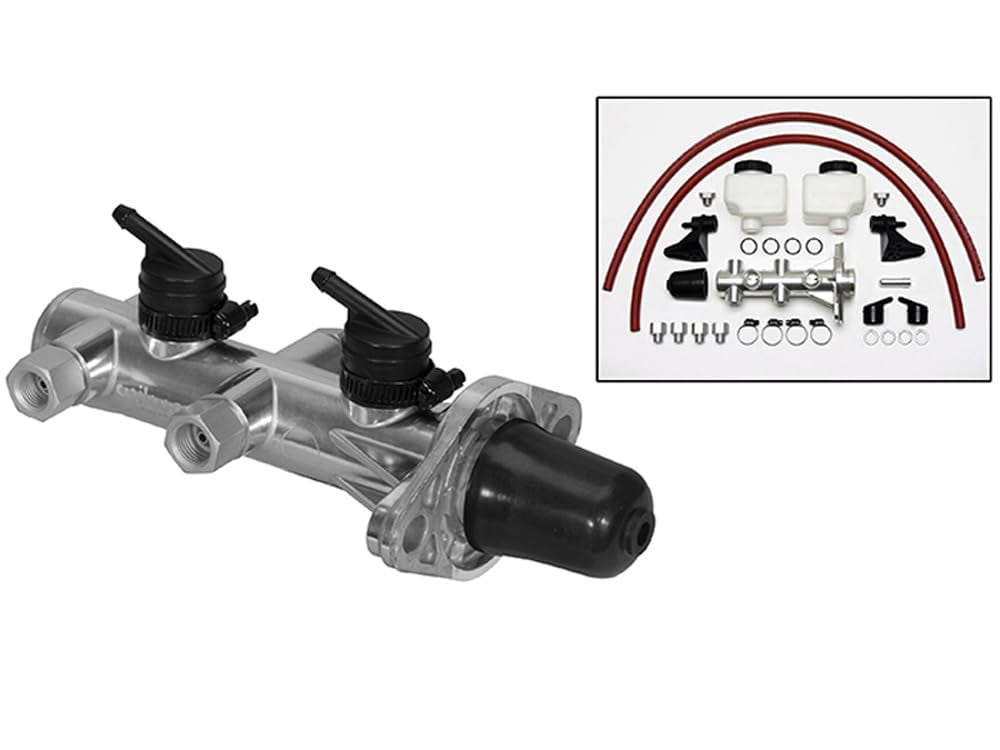 Wilwood 260-14243-P Remote Tandem Outlet Master Cylinder With 1.0" Bore ...