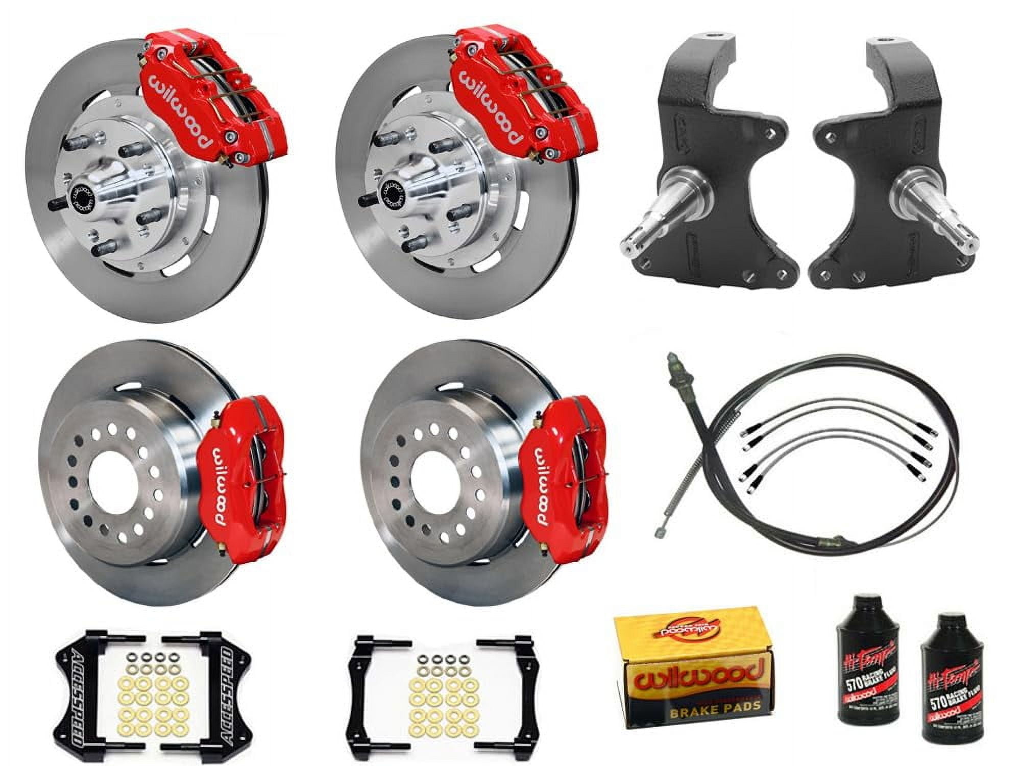 Wilwood DPR Front & FDL Rear 12-inch Big Brake Kit Combo With 2" Drop ...