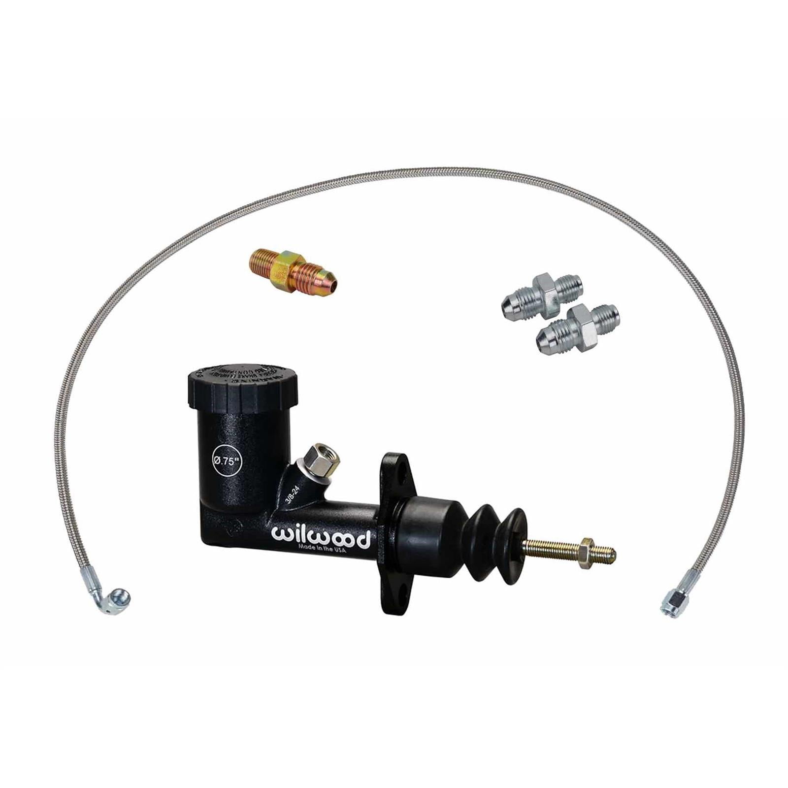 Wilwood GS Compact Remote Master Cylinder, 3/4 Inch and Clutch Line Kit ...