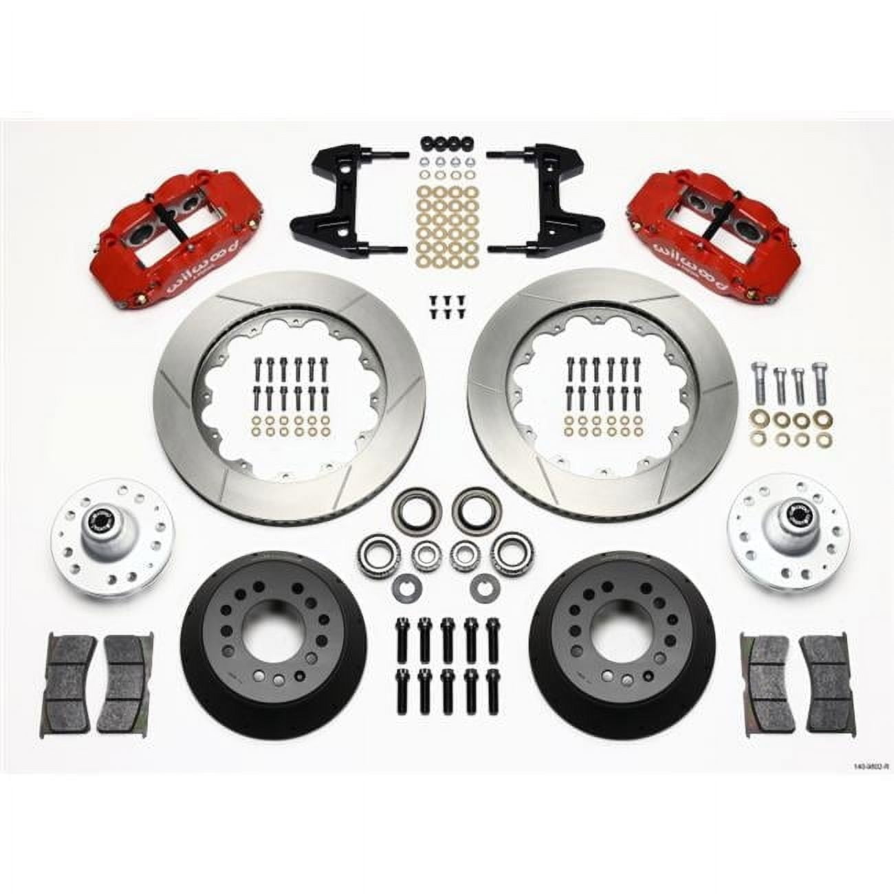 Wilwood Narrow Superlite 6R Front Hub Kit 14.00in Red 74-80 Pinto ...