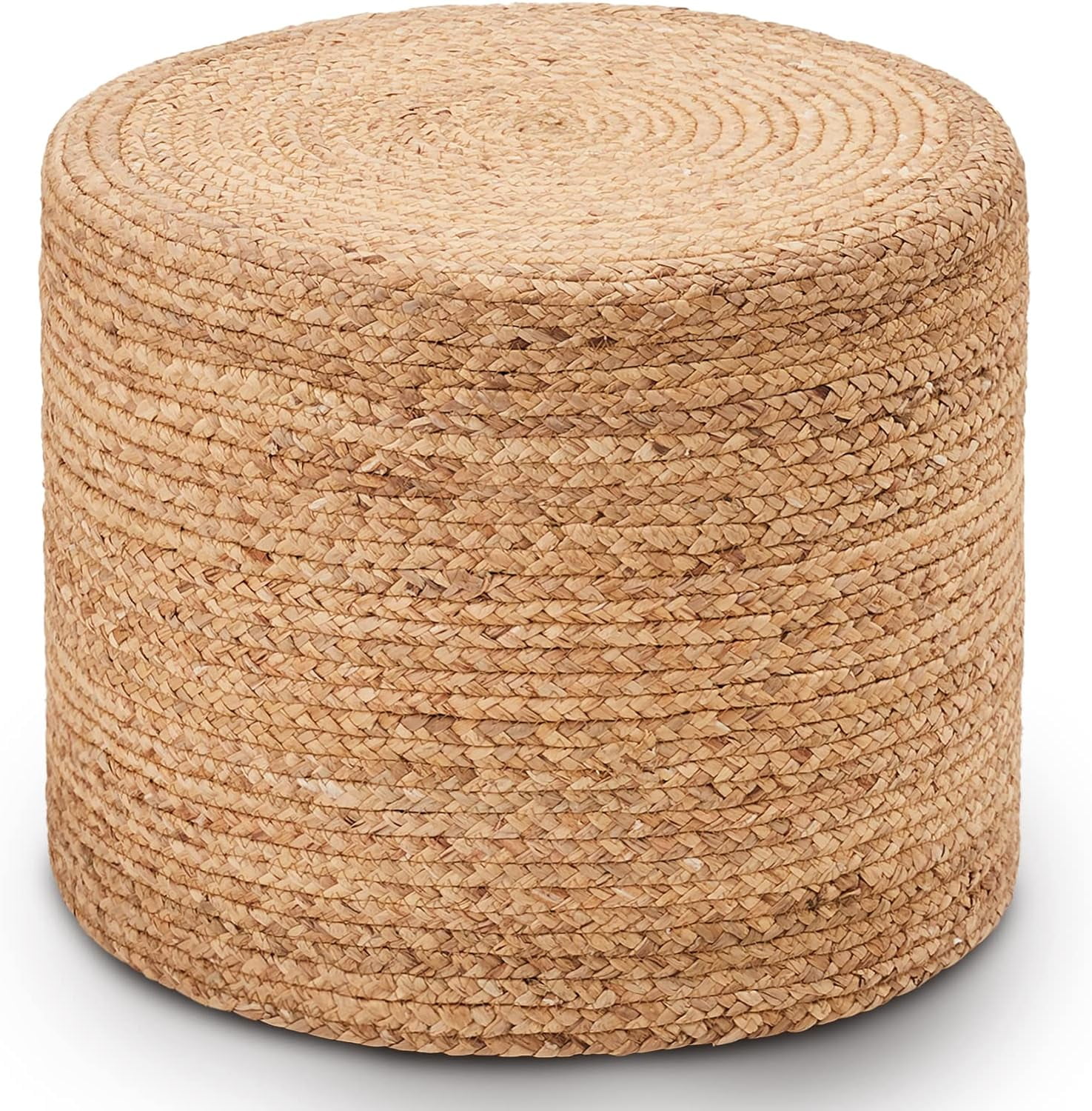 Wimarsbon 18'' Ottoman Pouf, Natural Braided Poof, Rustic Handweave ...