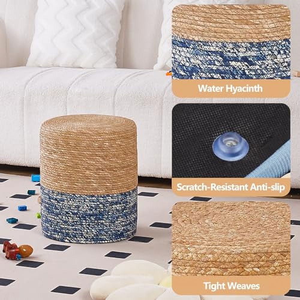 Wimarsbon Pouf Ottomans, Natural Seagrass Foot Stool, Hand Weaving ...