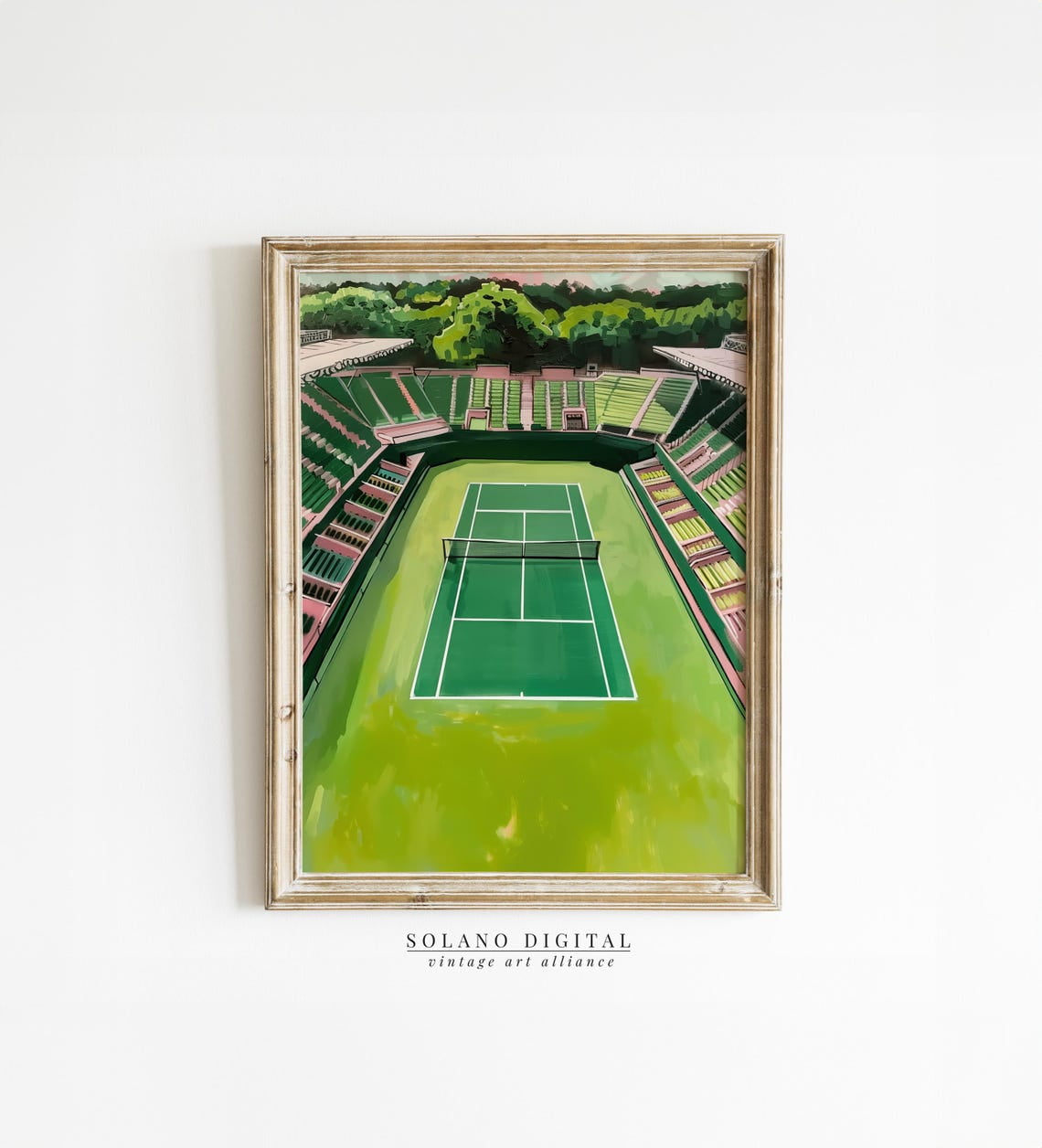 Wimbledon Tennis Poster Tennis Court Painting Wimbledon Tennis Wall Art ...