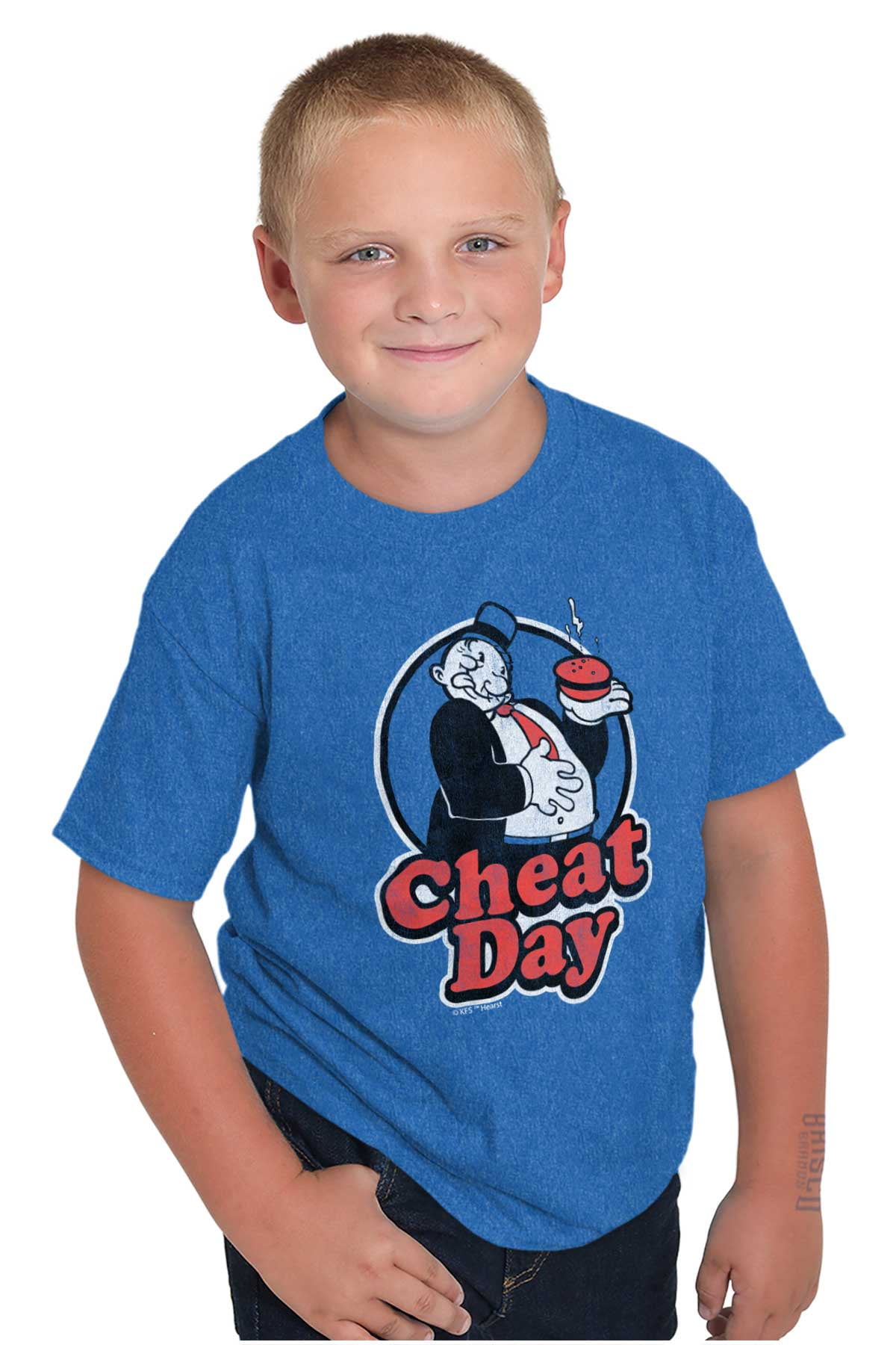 Wimpy Cheat Day Popeye Sailor Man Crewneck T Shirts Boy Girl Teen ...