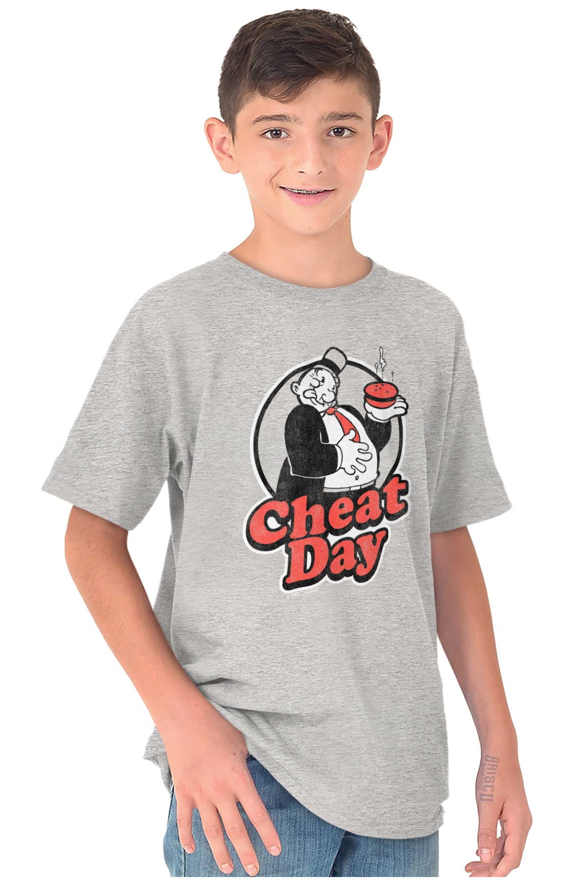 Wimpy Cheat Day Popeye Sailor Man Crewneck T Shirts Boy Girl Teen ...