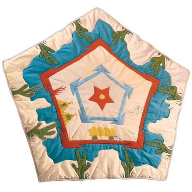 Win Green Cowboy Wigwam Floor Quilt, Lightly Padded Cotton Playmat ...