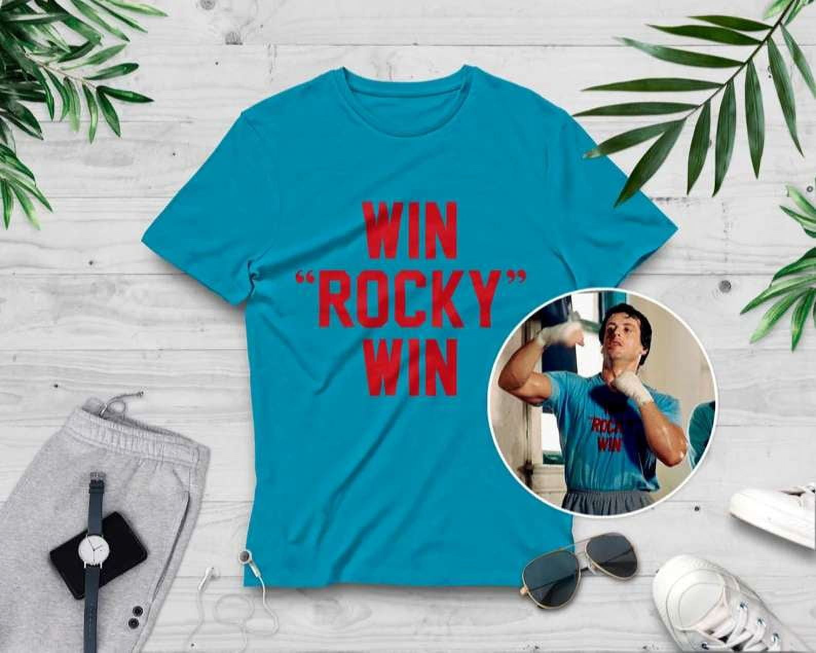 Win Rocky Win Rocky Balboa Sylvester Stallone T-shirt - Walmart.com
