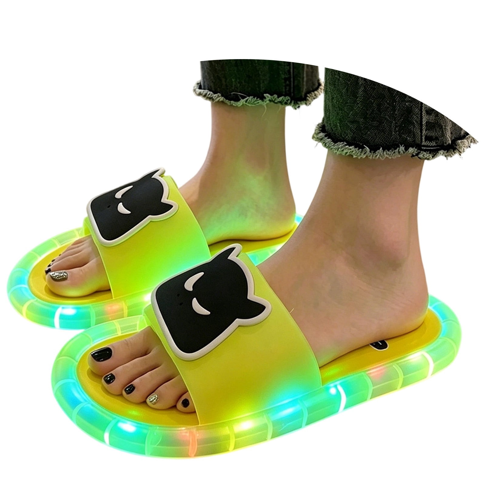 Win s Way Couple Light Up Slippers Adults Teens Bright Color LED ...