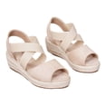 Win s Way Espadrilles For Women Open Toe Wedge Sandals Cushioned ...