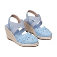 Win s Way Espadrilles For Women Open Toe Wedge Sandals Cushioned ...