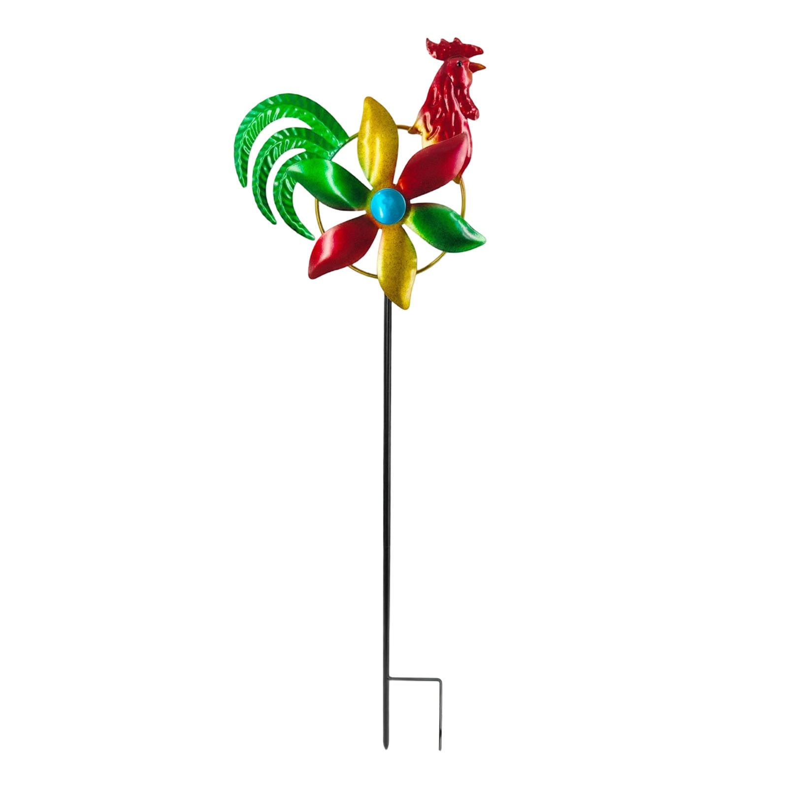 Win s Way Garden Windmill Stake - Kinetic Rotating Dual Wheels ...