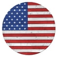 Win s Way Patriotic Round Fitted Tablecloth with Elastic Edge 4th of ...