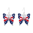 Win s Way Patriotic Star Dangle Earrings Sparkling July Fourth ...