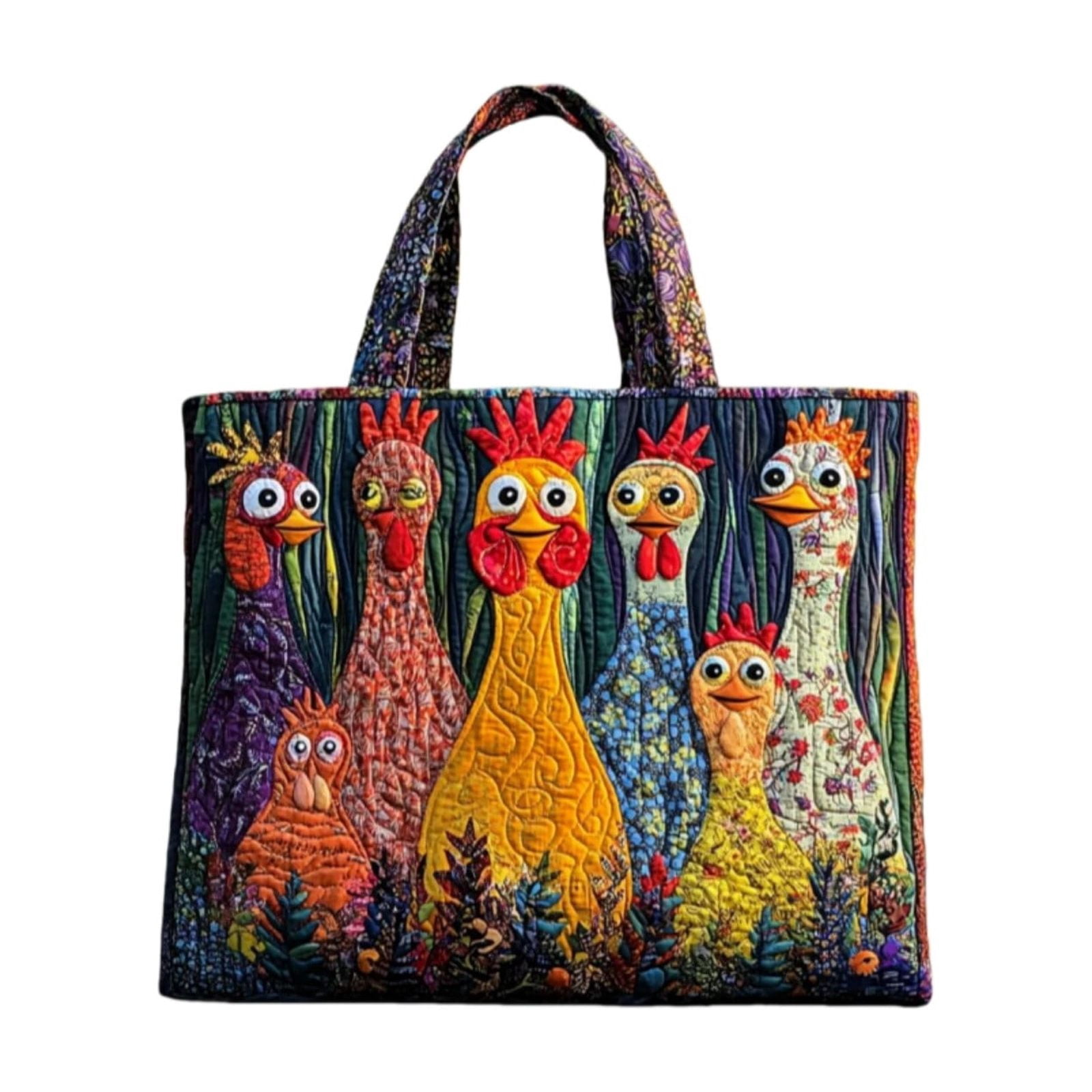 Win s Way Vintage Quilted Tote Bag, Women‘s Digital Print Handbag ...