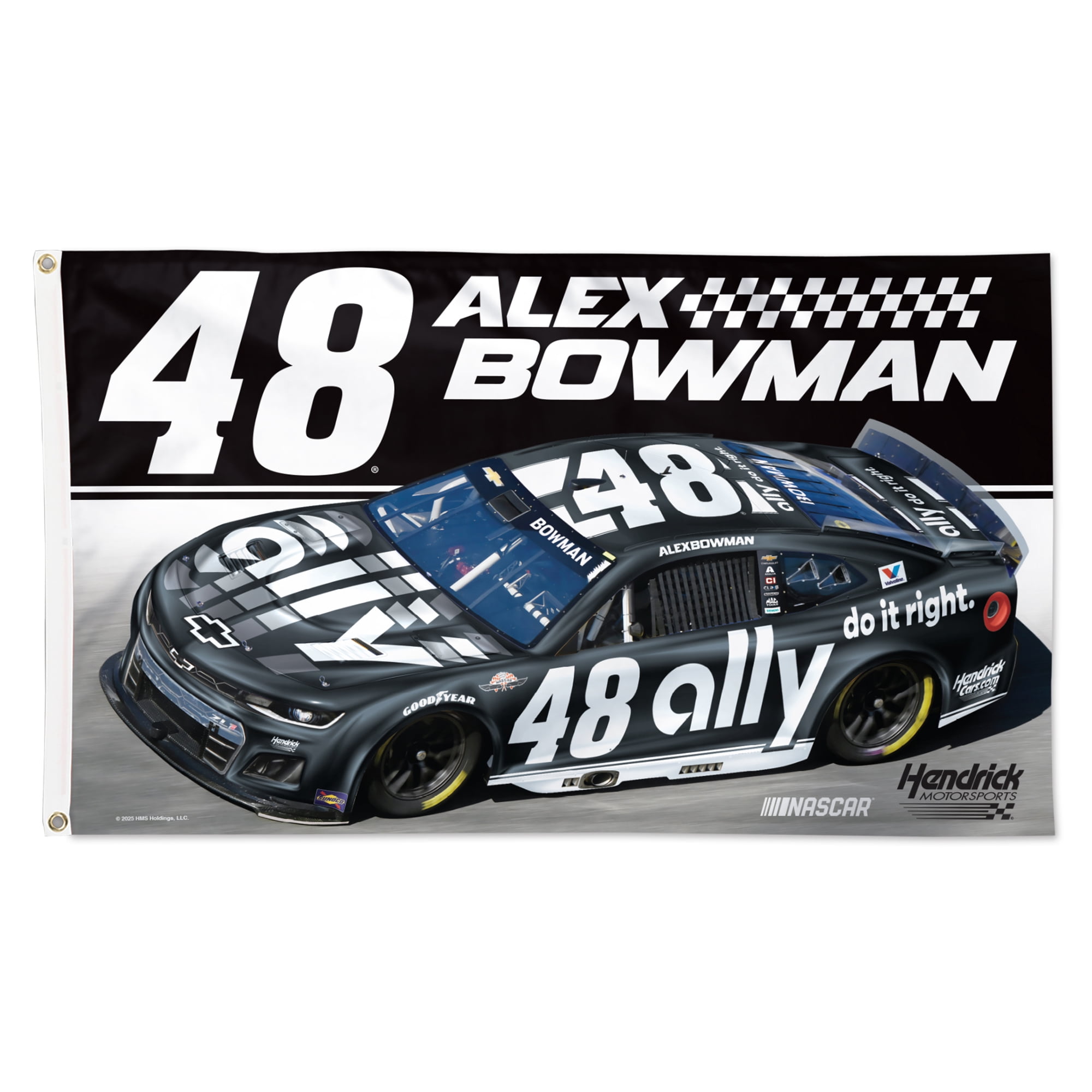 WinCraft Alex Bowman Ally Darlington Throwback 3' x 5' Single-Sided ...