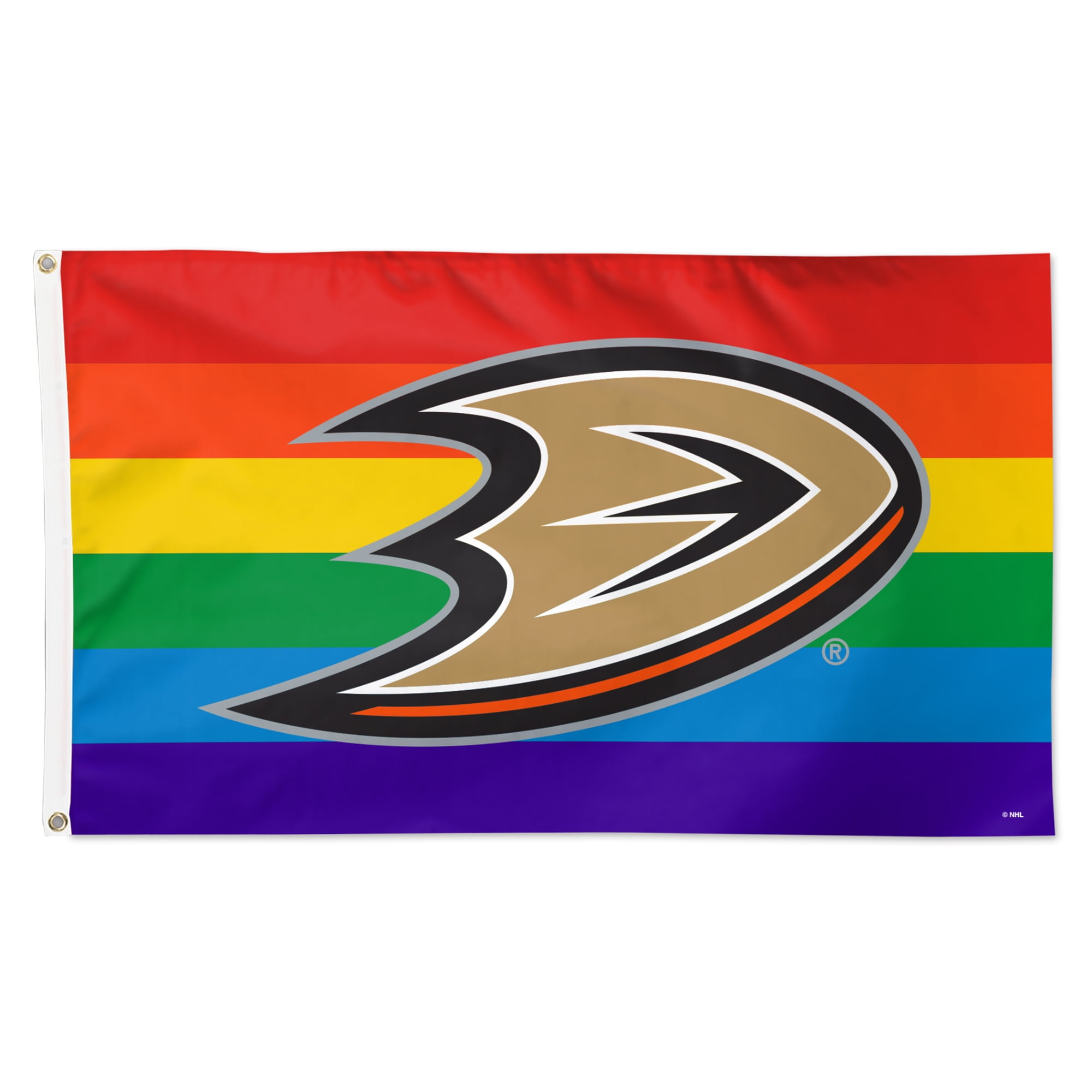 WinCraft Anaheim Ducks 3' x 5' Single-Sided Deluxe Team Pride Flag ...