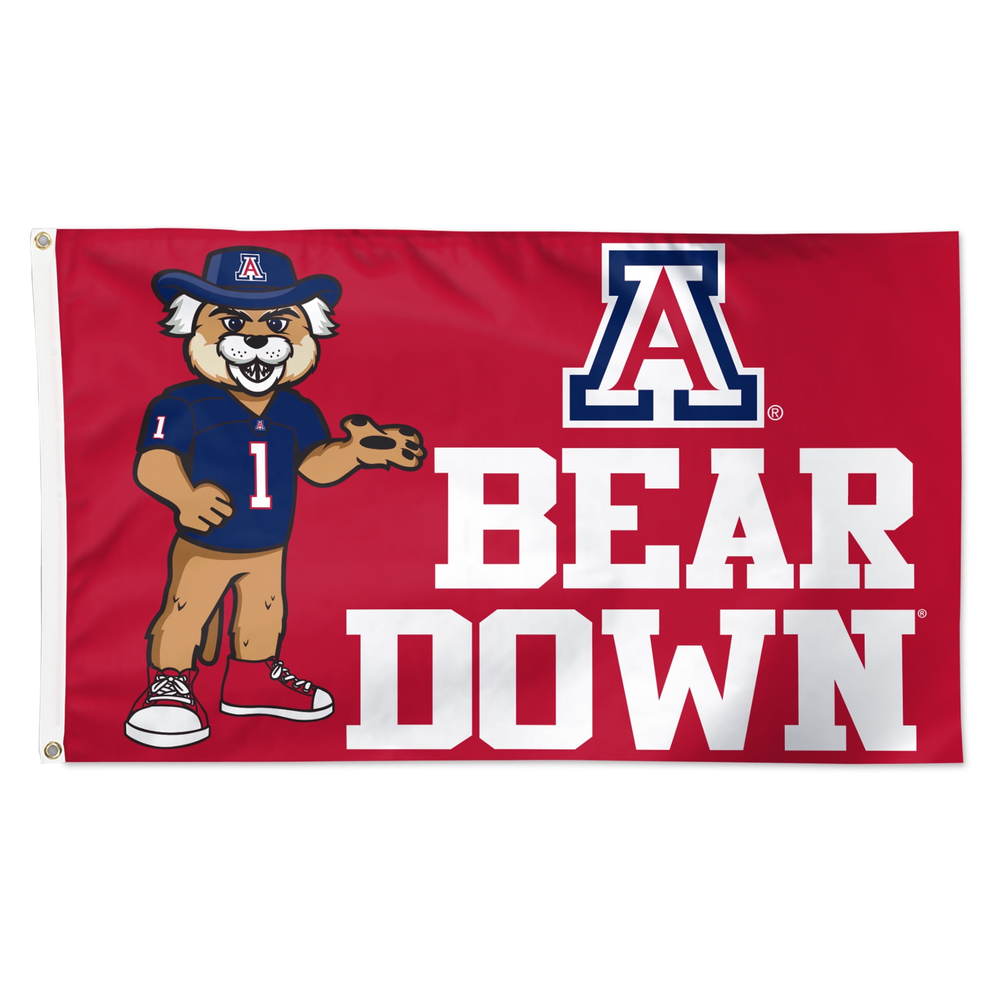 WinCraft Arizona Wildcats 3' x 5' Single-Sided Deluxe Mascot Flag ...