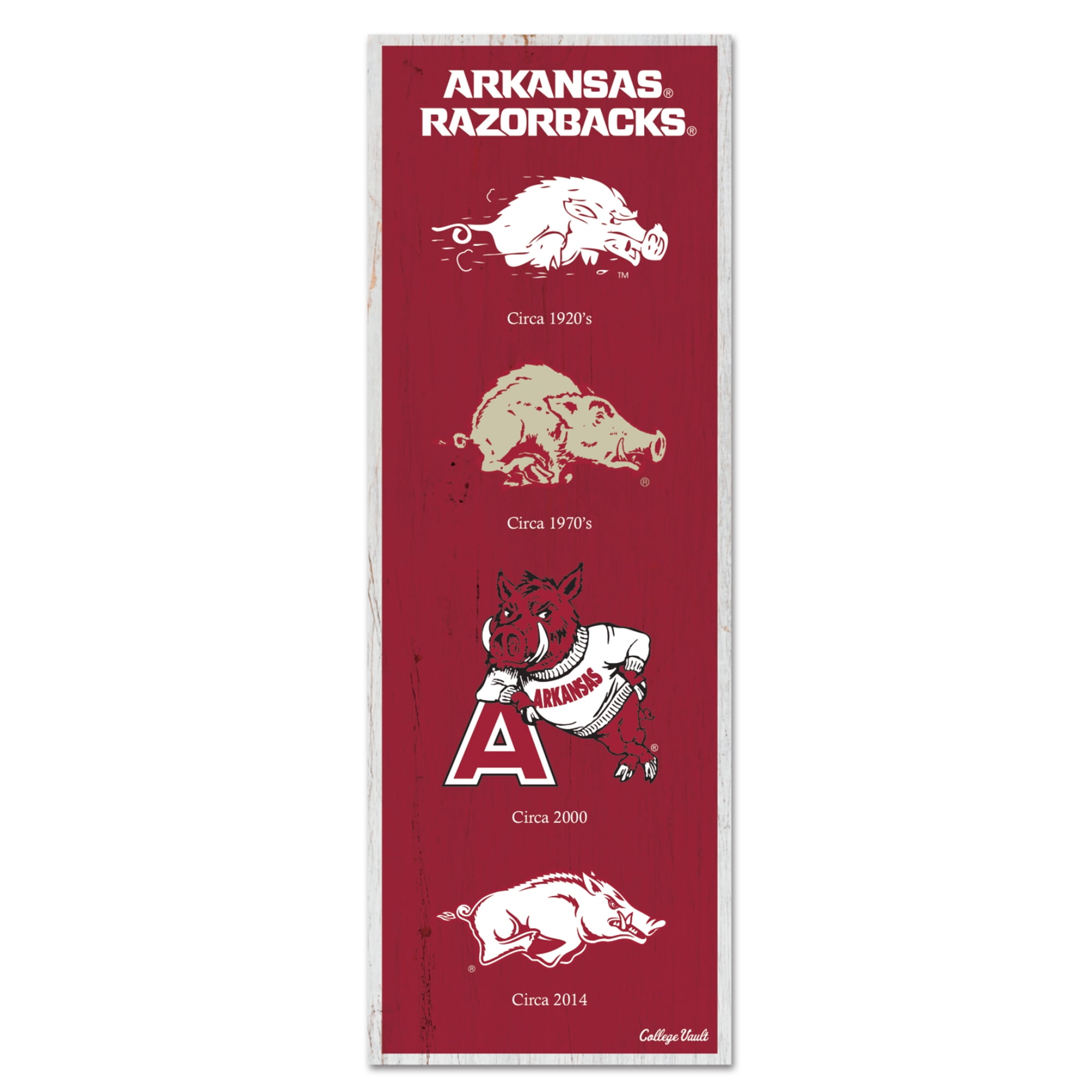 WinCraft Arkansas Razorbacks 6" x 17" Logo Evolution Wood Sign ...