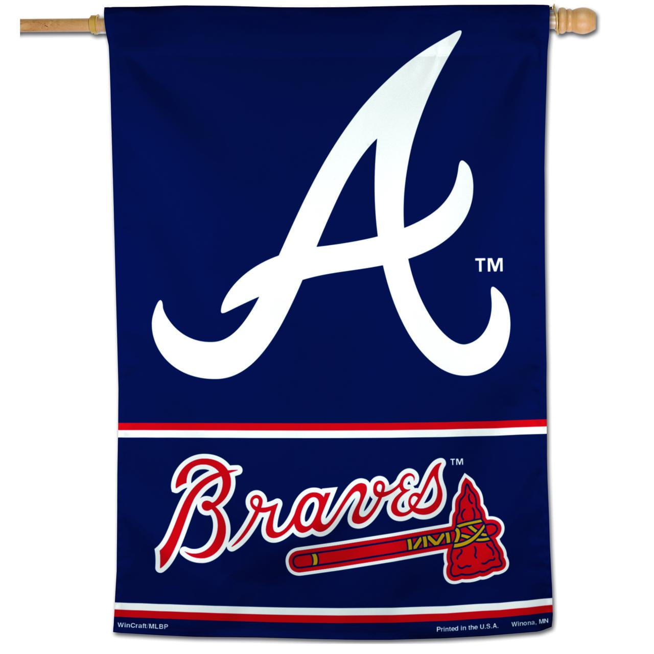 WinCraft Atlanta Braves 28" x 40" Team Single-Sided Vertical Banner ...