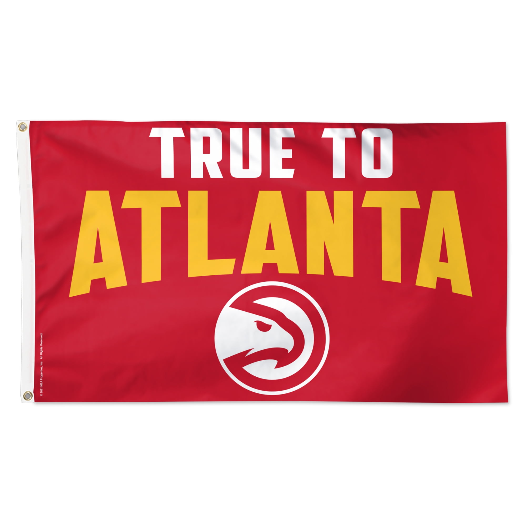 WinCraft Atlanta Hawks 3' x 5' Single-Sided Deluxe Team Slogan Flag ...