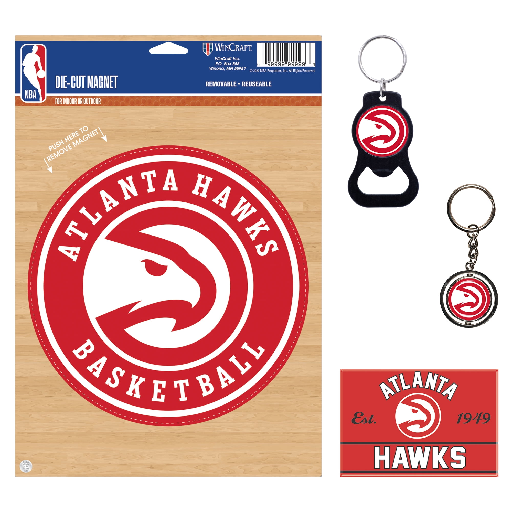 WinCraft Atlanta Hawks 4-Pack Key Rings and Magnets Set - Walmart.com
