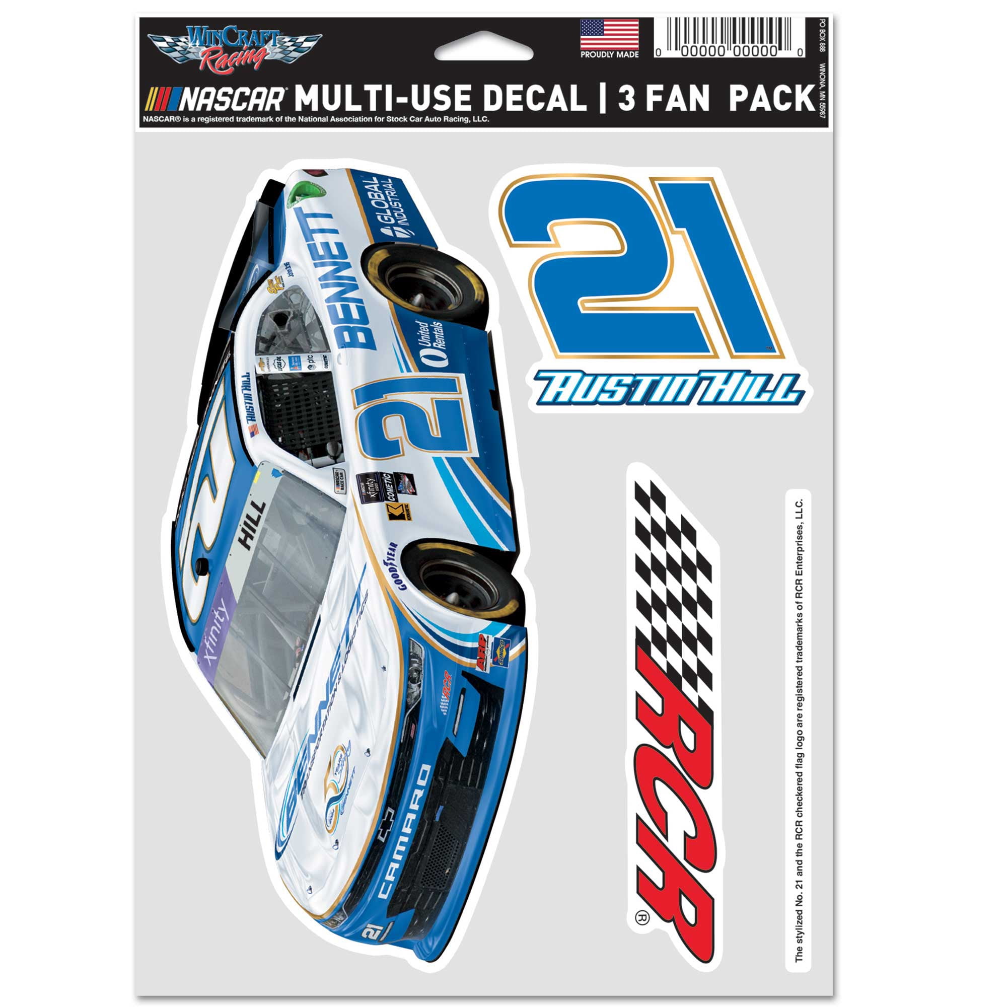 WinCraft Austin Hill 3-Pack Multi-Use Decal Set - Walmart.com